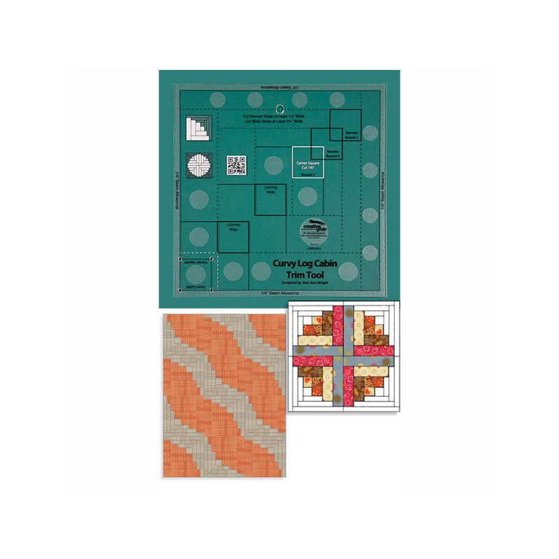 Non Slip 8" Curvy Log Cabin Trim Ruler von Creative Grids, 26,90