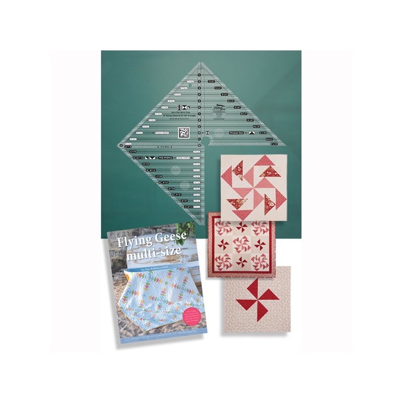 Non-Slip 6" Flying Geese & 45°/90°Triangle Ruler von Creative Grids, 33 ...